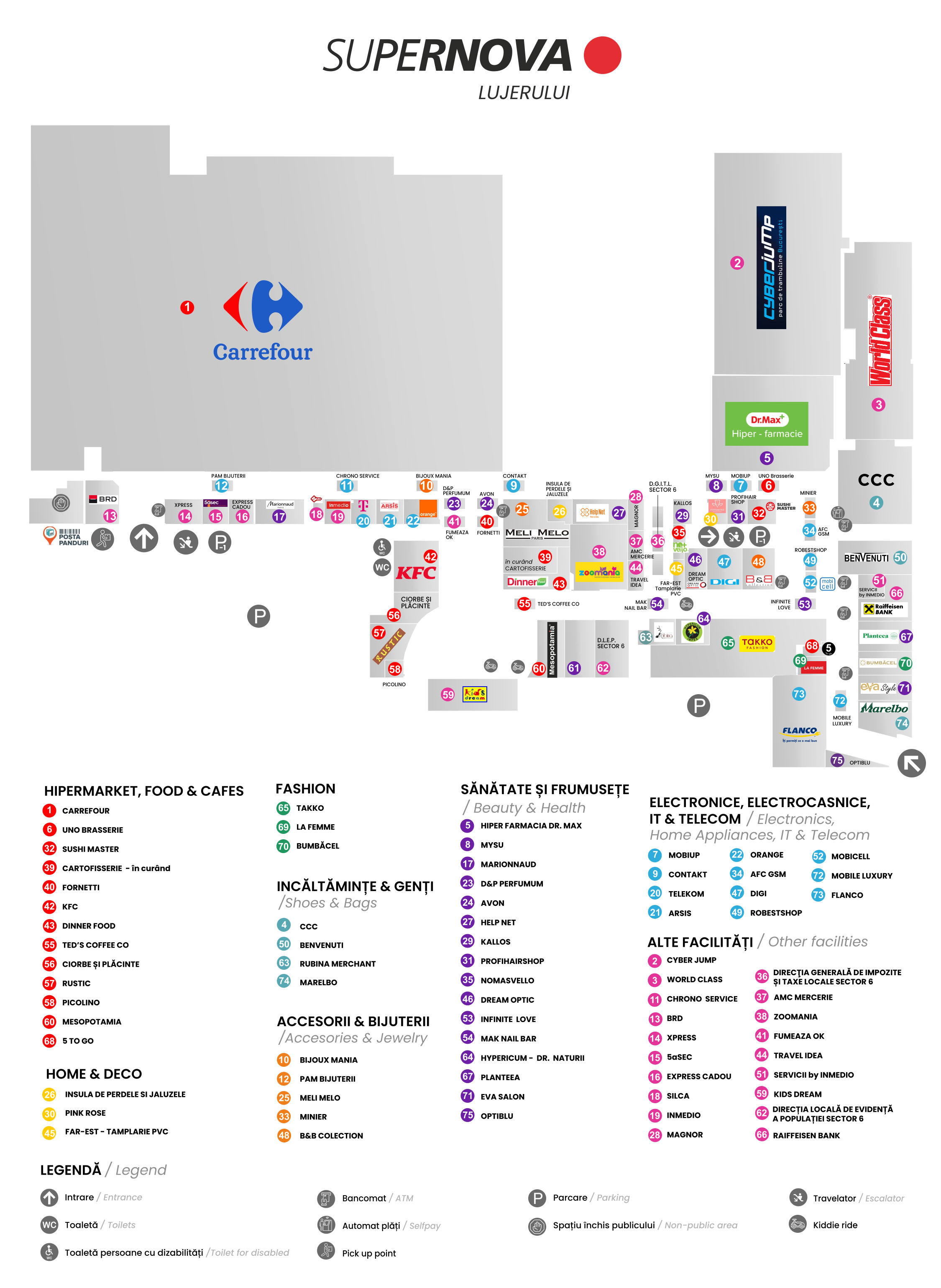 Harta Centrului Comercial | Centru Comercial Lujerului